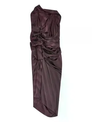 Dries Van Noten Draped-design Silk Maxi Dress