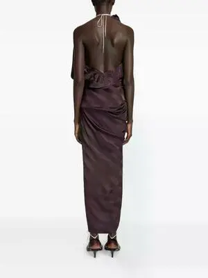 Dries Van Noten Draped-design Silk Maxi Dress