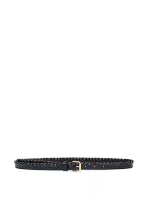 Dries Van Noten Braided-embellishment Leather Belt - Black