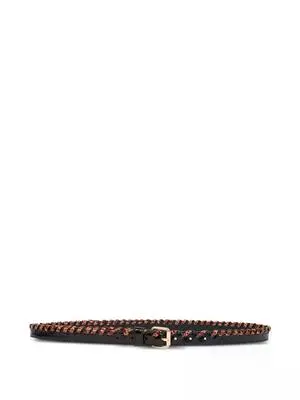 Dries Van Noten Braided Leather Belt - Black