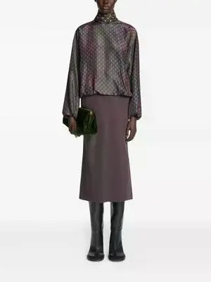 Dries Van Noten Tailored A-line Midi Skirt