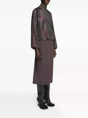 Dries Van Noten Tailored A-line Midi Skirt
