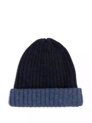 Fedeli Ribbed Beanie Hat - Blue