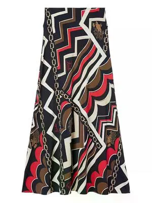 Emilio Pucci Printed Maxi Skirt - Black