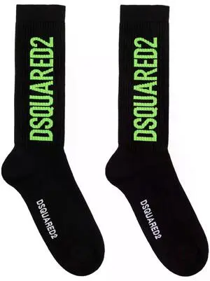 Dsquared2 Logo Crew Socks - Black