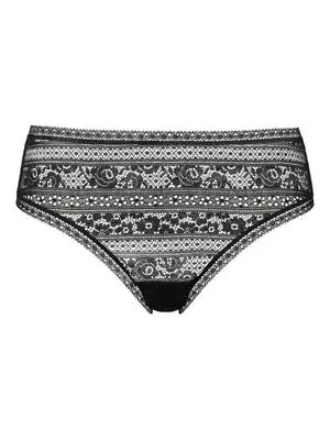 ERES Envolée Lace-trimmed Thong - Black