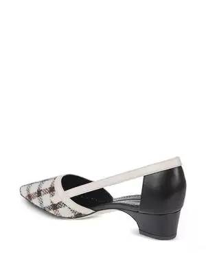 Manolo Blahnik Check-patterned Mid-heel Pumps