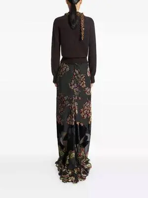 Dries Van Noten Floral-print Ruffled Skirt