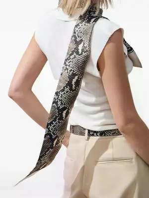 POTAMY Snake-print Scarf