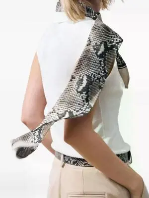 POTAMY Snake-print Scarf