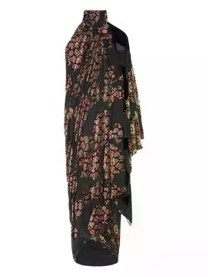 Dries Van Noten Patchwork Asymmetric Maxi Dress