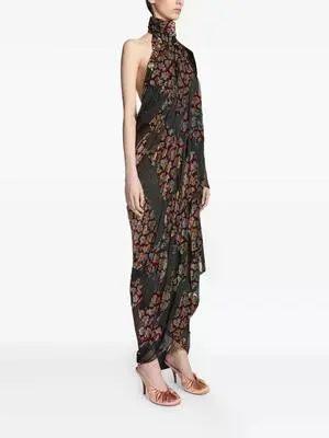 Dries Van Noten Patchwork Asymmetric Maxi Dress