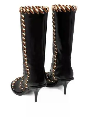 Dries Van Noten 90mm Braided Leather Boots