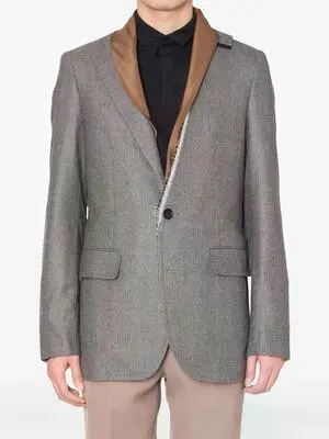 Kolor Houndstooth Frayed-edge Blazer
