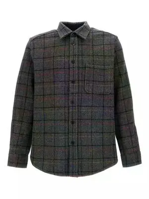 Portuguese Flannel Type Patch-pocket Flannel Shirt Grey