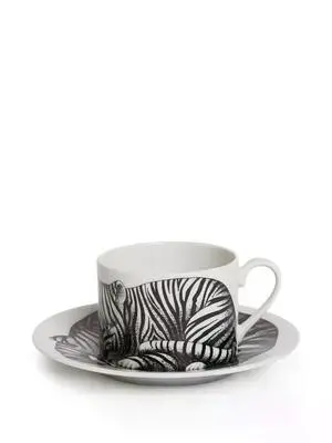 FORNASETTI Zebra-print Tea Cup - White