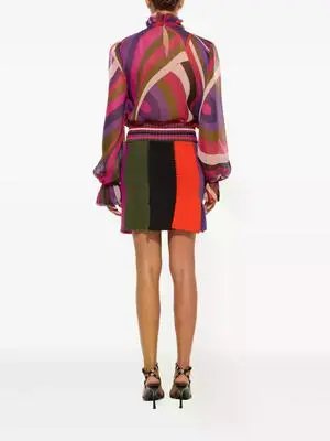 Emilio Pucci Colour-block Mini Skirt - Red