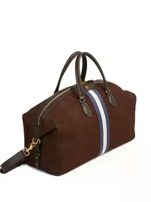 Bally Striped Luggage Bag With Logo Detail - Brown
