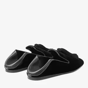 JIMMY CHOO Eliot Velvet Slippers With Tassel