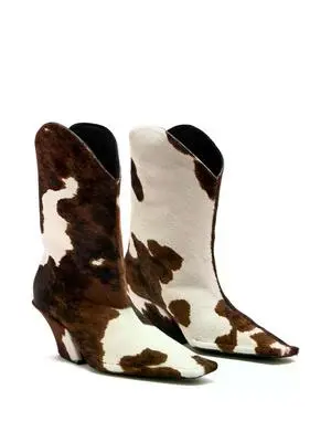 MUGLER Cowhide Leather Boots