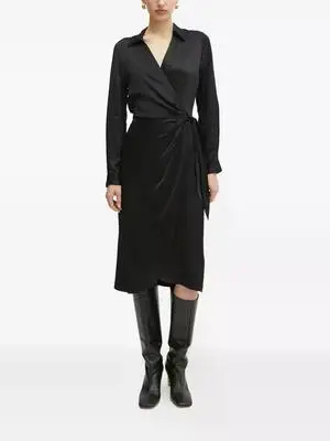 Guess Wrap Tie Midi Dress