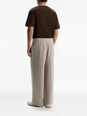 12 STOREEZ Garment-dyed Elasticated Sweatpants - Grey