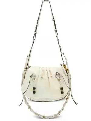 Isabel Marant Bolton Leather Shoulder Bag - White