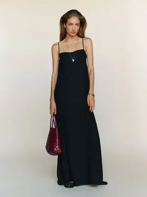 Straight Neckline Maxi Dresses