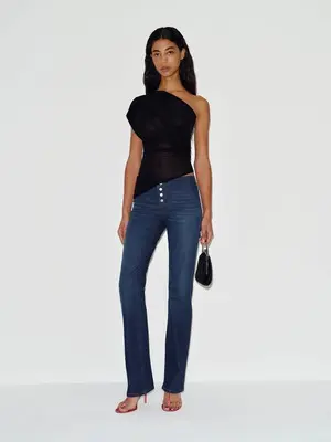 REFORMATION Naomi Super Stretch Low Rise Bootcut Jeans - Blue