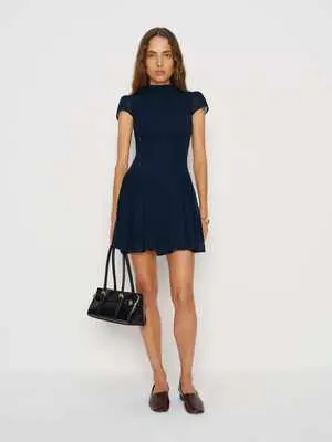 REFORMATION Maven Mini Dress - Blue