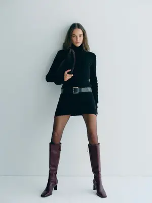 REFORMATION Claudette Knee High Boots - Red