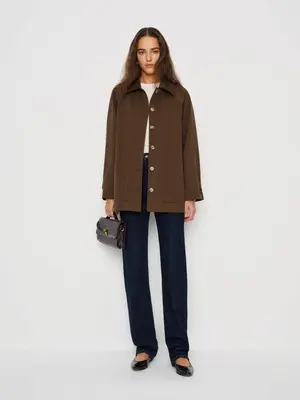 REFORMATION Fisher Oversized Trench Coat - Brown