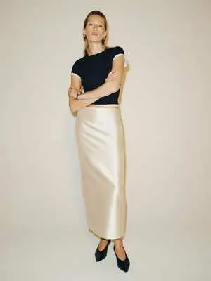 REFORMATION Lydia Maxi Skirt - Ivory