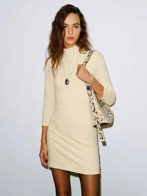 Mock Neck Knit Dresses