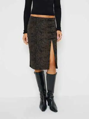 REFORMATION Jeane Midi Skirt - Natural