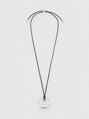 REFORMATION Estelle Necklace Silver Black