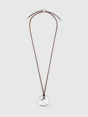 REFORMATION Estelle Necklace Silver Espresso