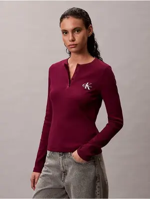 Calvin Klein Henley T-shirts For Women