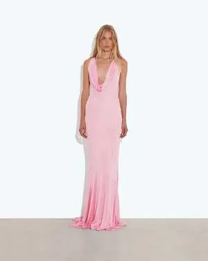 Women's Cowl Back Maxi Dresses
