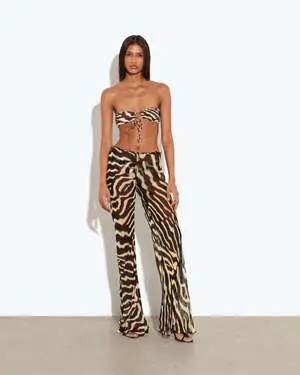 RAT & BOA Sonni Animal Print Flare Trousers - Zebra