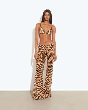 RAT & BOA Sonni Printed Flare Trousers - Leopard