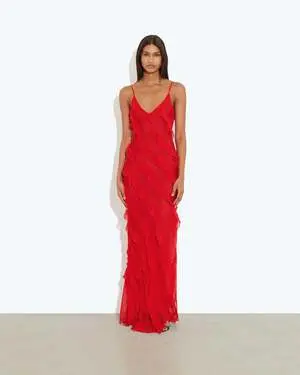 RAT & BOA Cecelia Floor Length Dress - Red