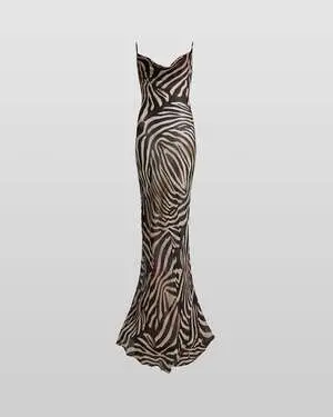 RAT & BOA Majel Zebra-print Maxi Dress
