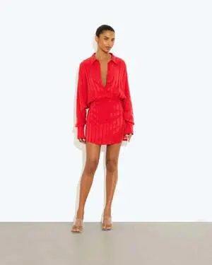 RAT & BOA Harlowe Shirt Dress - Red