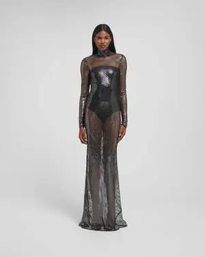 RAT & BOA Priscilla Sequin Maxi Dress - Silver