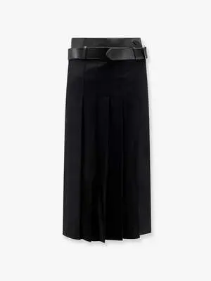 R2W Nayla Pleated Wool Skirt