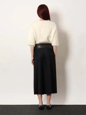 R2W Nayla Pleated Wool Skirt