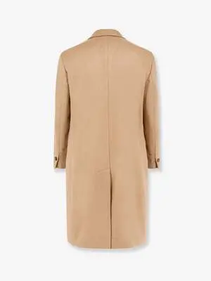 HEVO Cashmere Coat With Satin Lining - Brown