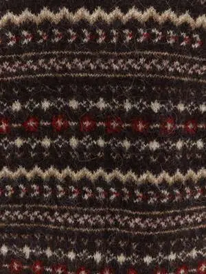 DUNST Patterned Knit Vest - Brown