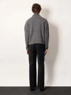 TONYWACK Ribbed Wool And Cotton Cardigan